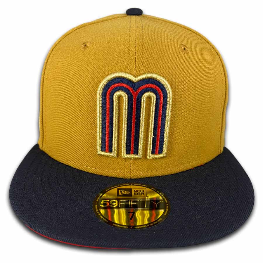 Mexico Khaki Dark Brown Black Mexico Flag Patch Red UV New Era 59FIFTY ...