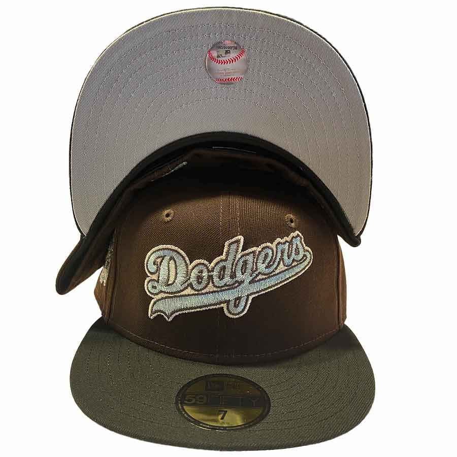 Los Angeles Dodgers Brown and Black Two Tone Cursive Logo 40th ...