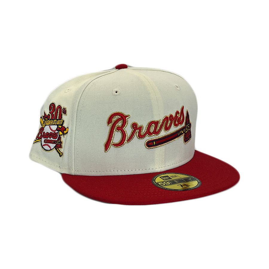 Atlanta Braves Golden Script Pack 30th Season Patch Gray UV New Era ...