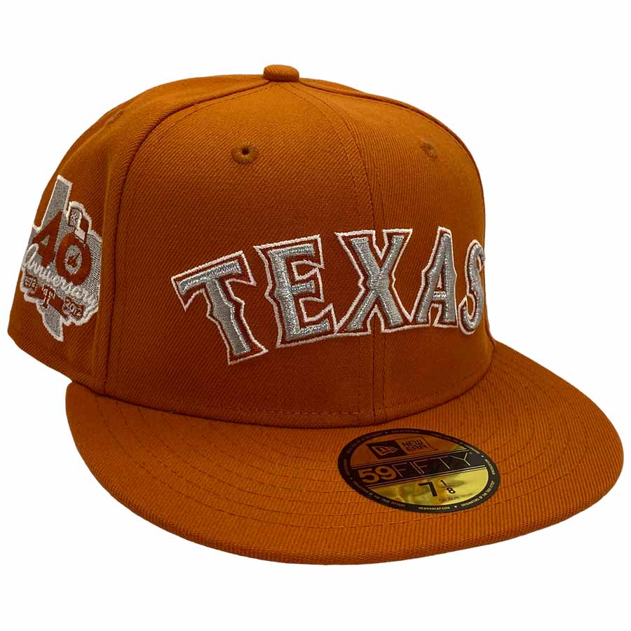 Texas Rangers Burnt Orange Pressure Pack 40th Anniversary Patch Gray UV ...