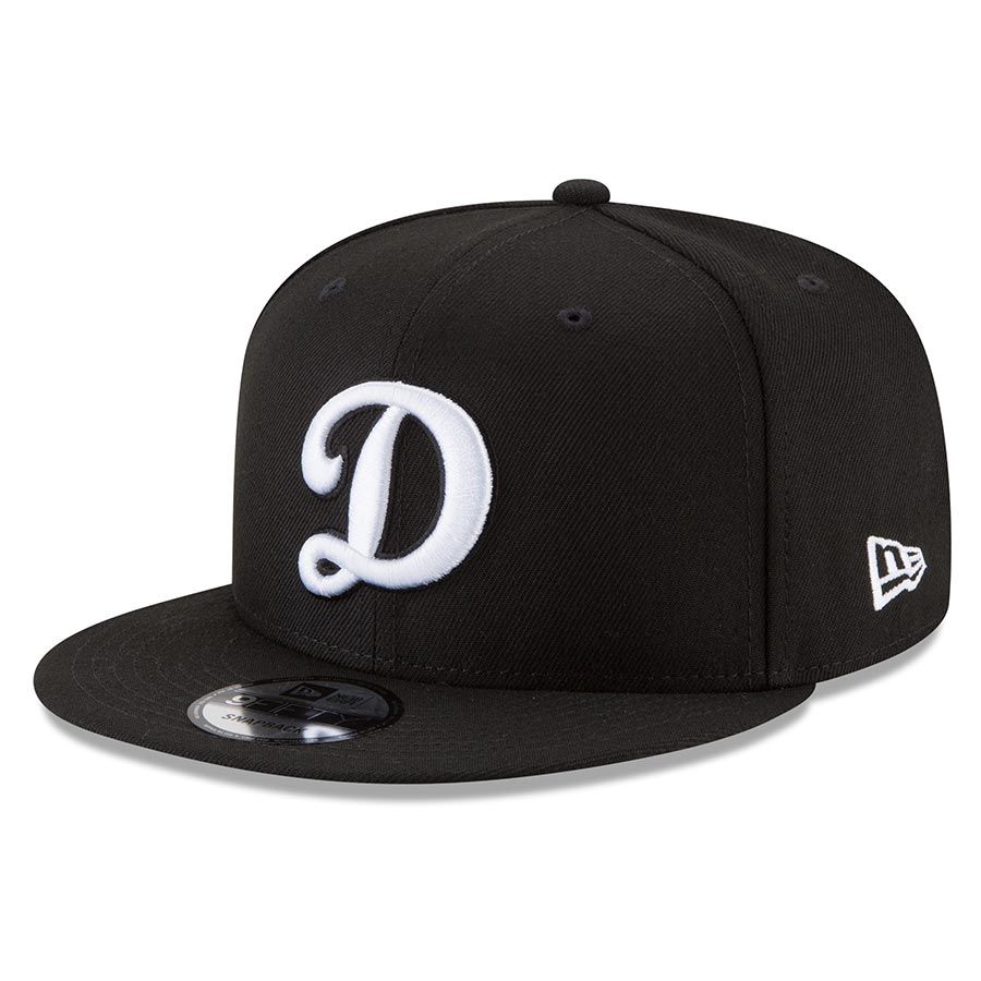 Los Angeles Dodgers D Logo Black and White Basic New Era 9FIFTY ...