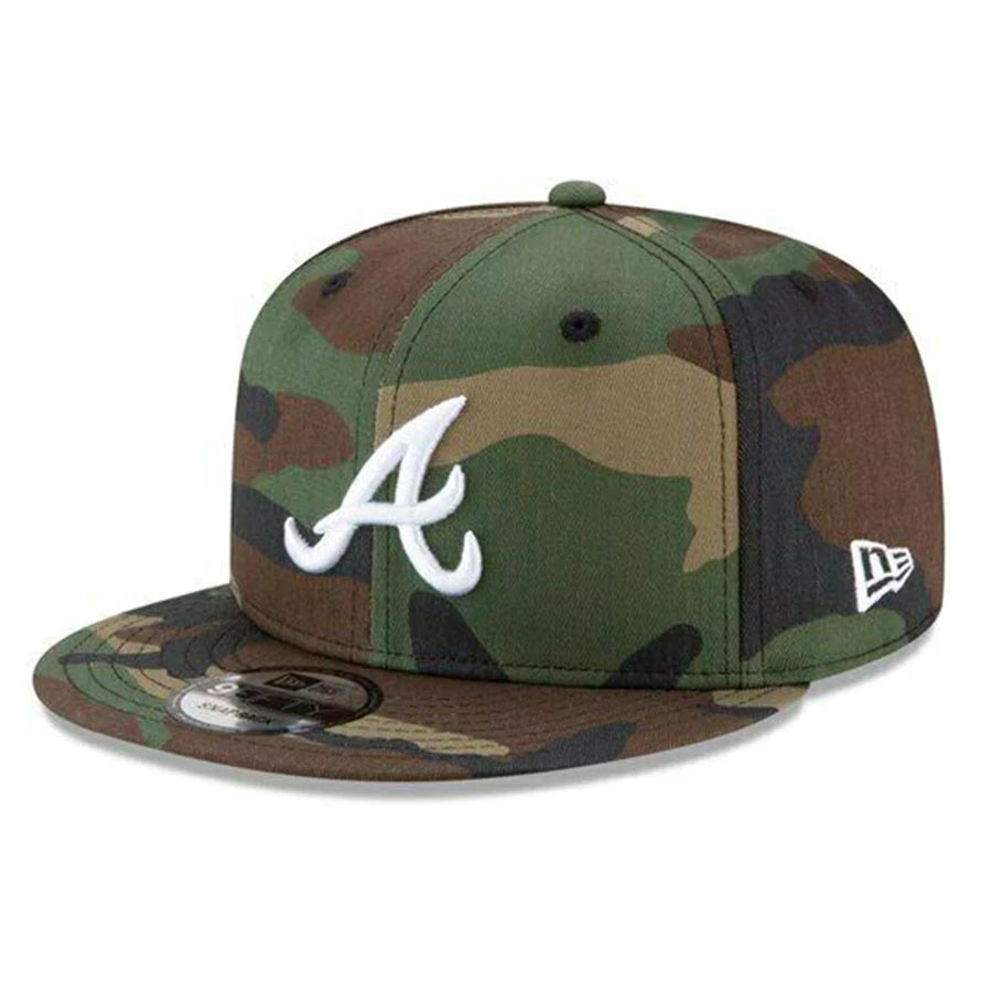 Atlanta Braves Woodland Camo Basic New Era 9FIFTY Snapback Hat