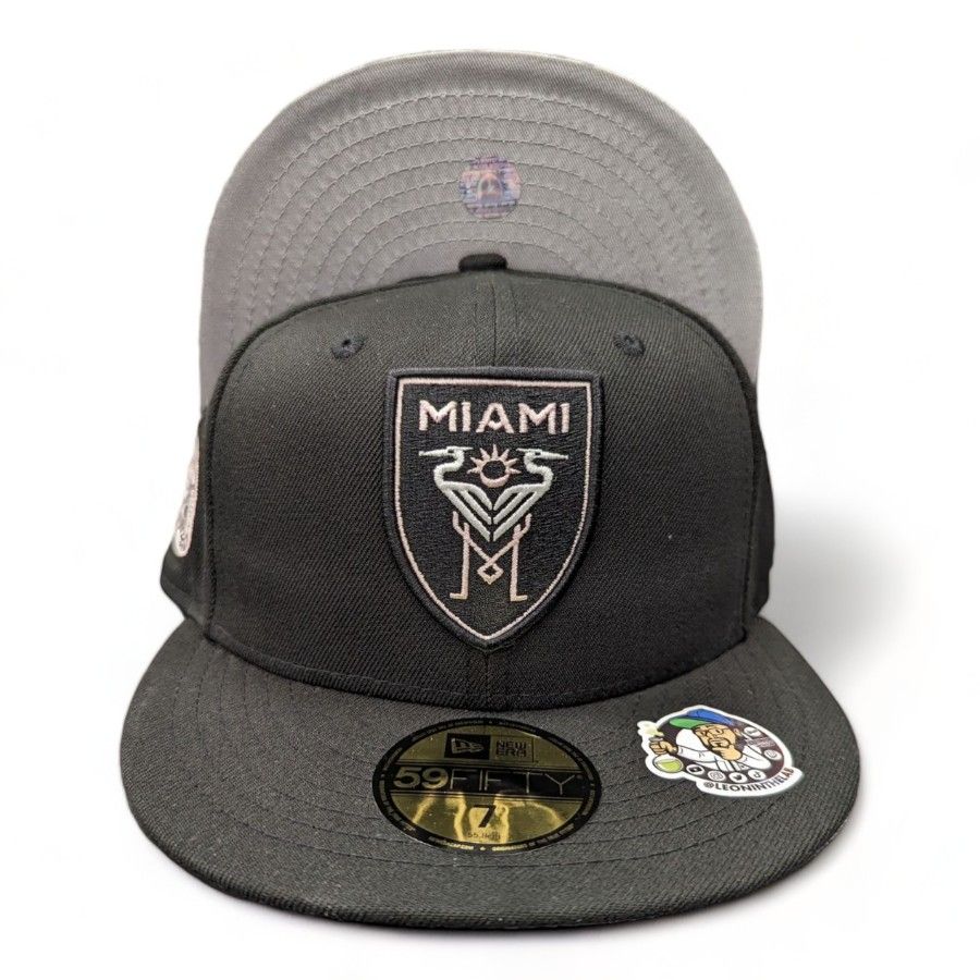 Inter Miami Black Leon in the Lab Team Patch Gray UV 59FIFTY Fitted Hat