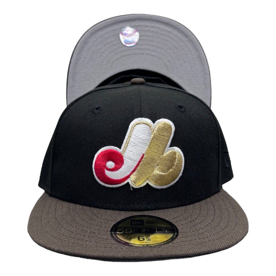 Montreal Expos Black Brown Two Tone Leon in the Lab Gray UV 59FIFTY ...
