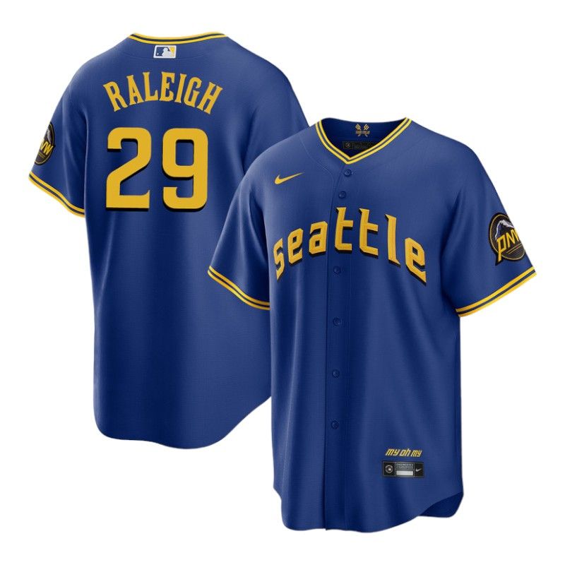 Seattle Mariners Cal Raleigh Royal Blue City Connect Nike Limited ...