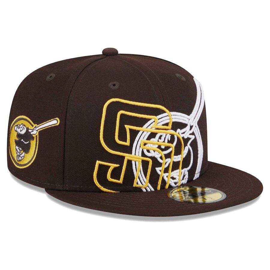 San Diego Padres Brown Game Day Overlap Gray UV New Era 59Fifty Fitted Hat
