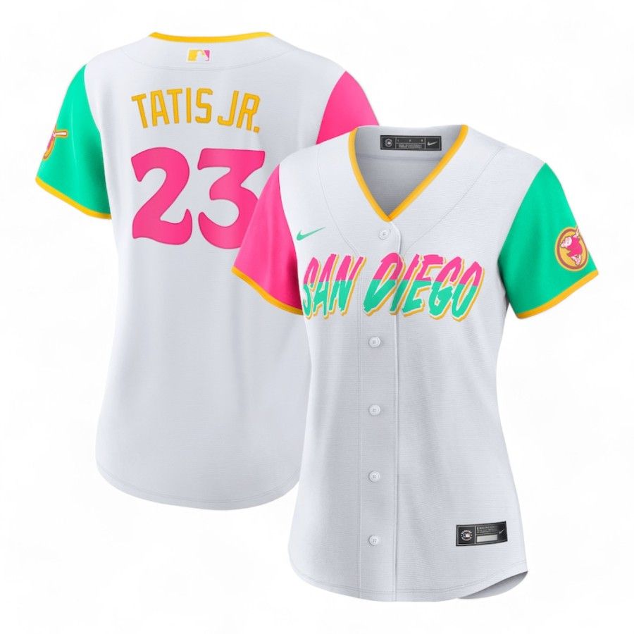 Womens San Diego Padres Fernando Tatis Jr. White City Connect Replica ...
