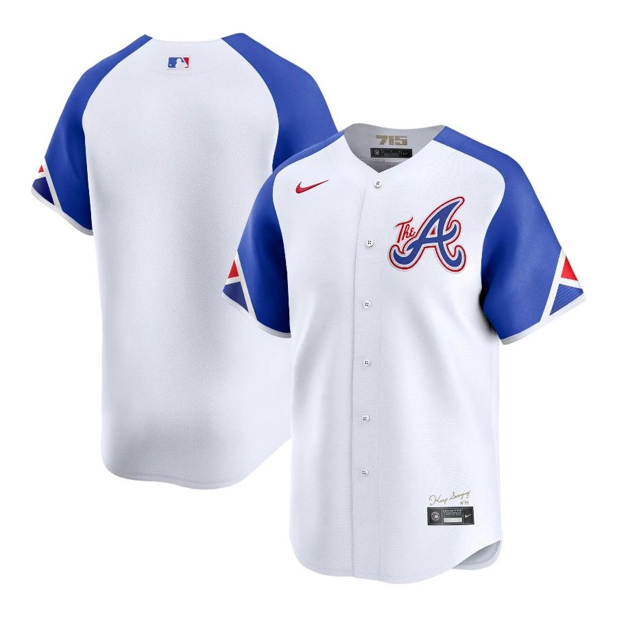 Atlanta Braves White City Connect Blank Nike Limited Jersey