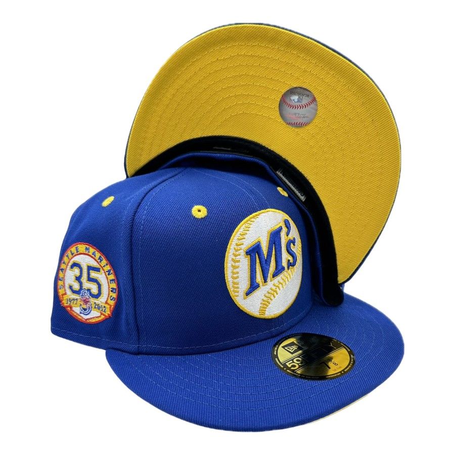Seattle Mariners Royal Blue M's Logo 35th Anniversary Patch Yellow UV ...