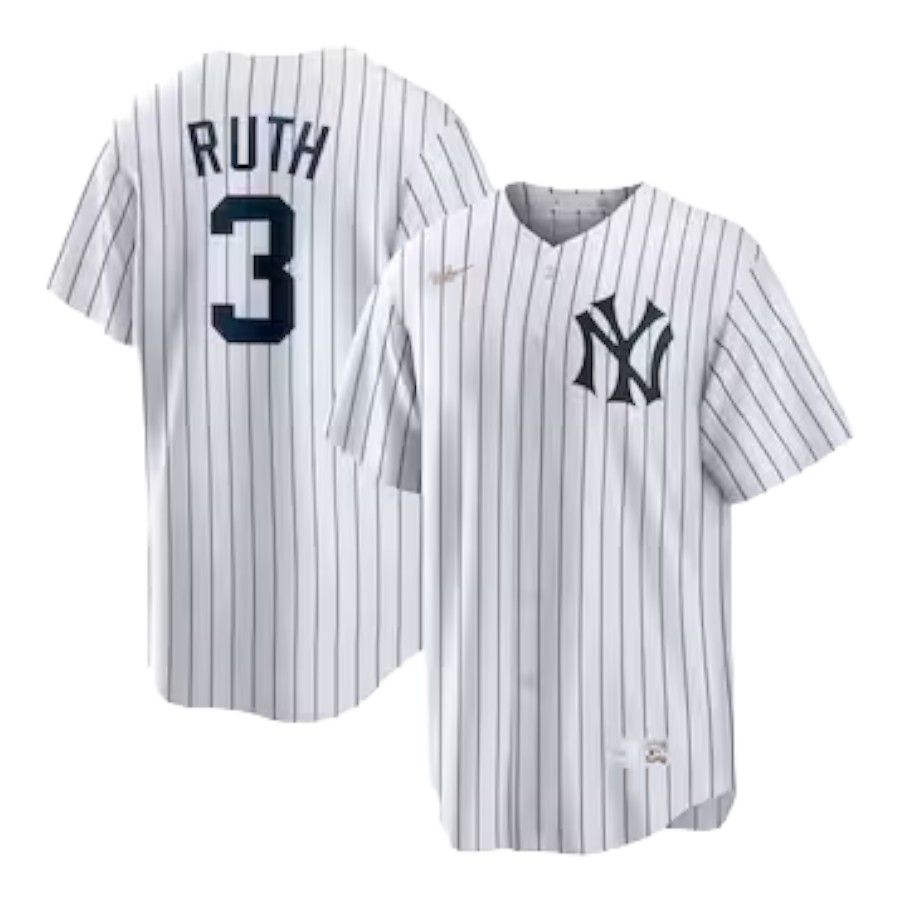 Youth New York Yankees Babe Ruth White Pinstripe Nike Home Jersey