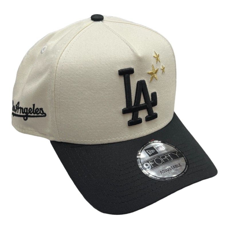 Los Angeles Dodgers Chrome and Black Los Angeles Script Patch New Era ...