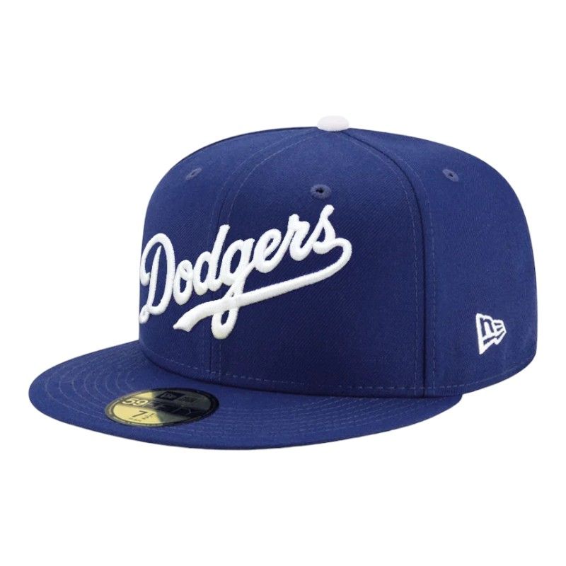 Los Angeles Dodgers Royal Blue Wordmark Script Gray UV New Era 59FIFTY ...