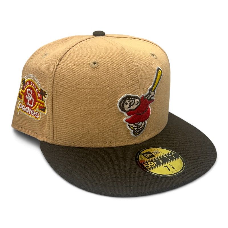 San Diego Padres Tan and Brown SD Logo Patch Red UV New Era 59FIFTY ...