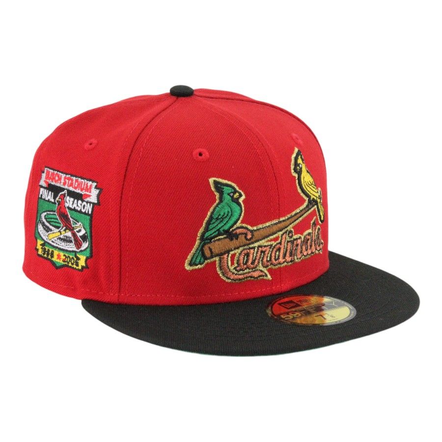 St. Louis Cardinals Red and Black Two Bird Script Busch Stadium Patch ...