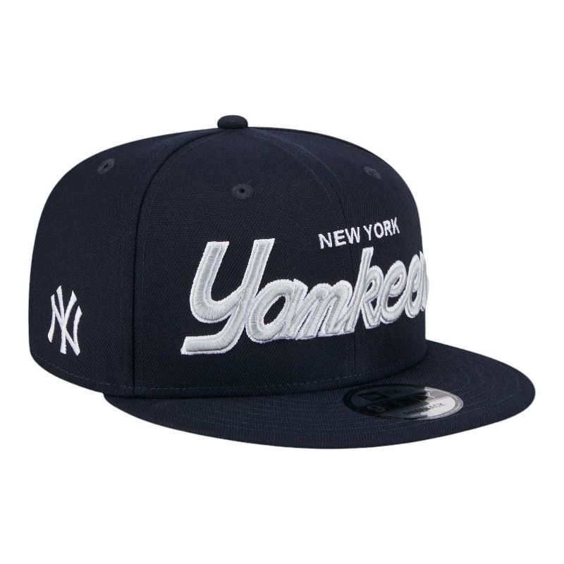 New York Yankees Navy Script Wordmark Logo Patch New Era 9FIFTY ...
