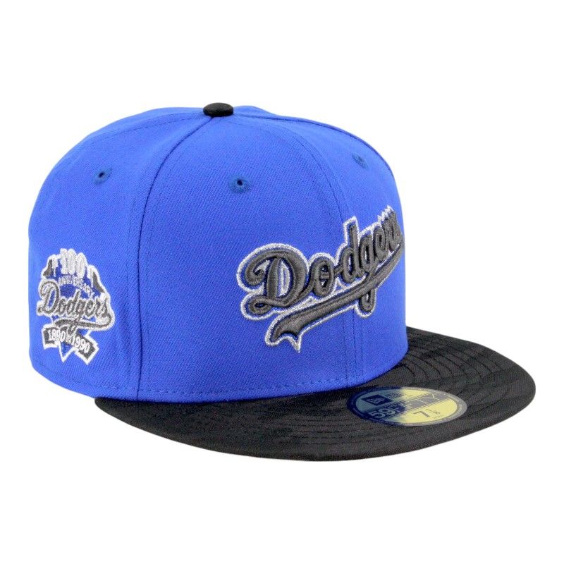 Los Angeles Dodgers Bright Blue and Black Camo Script 100th Anniversary ...