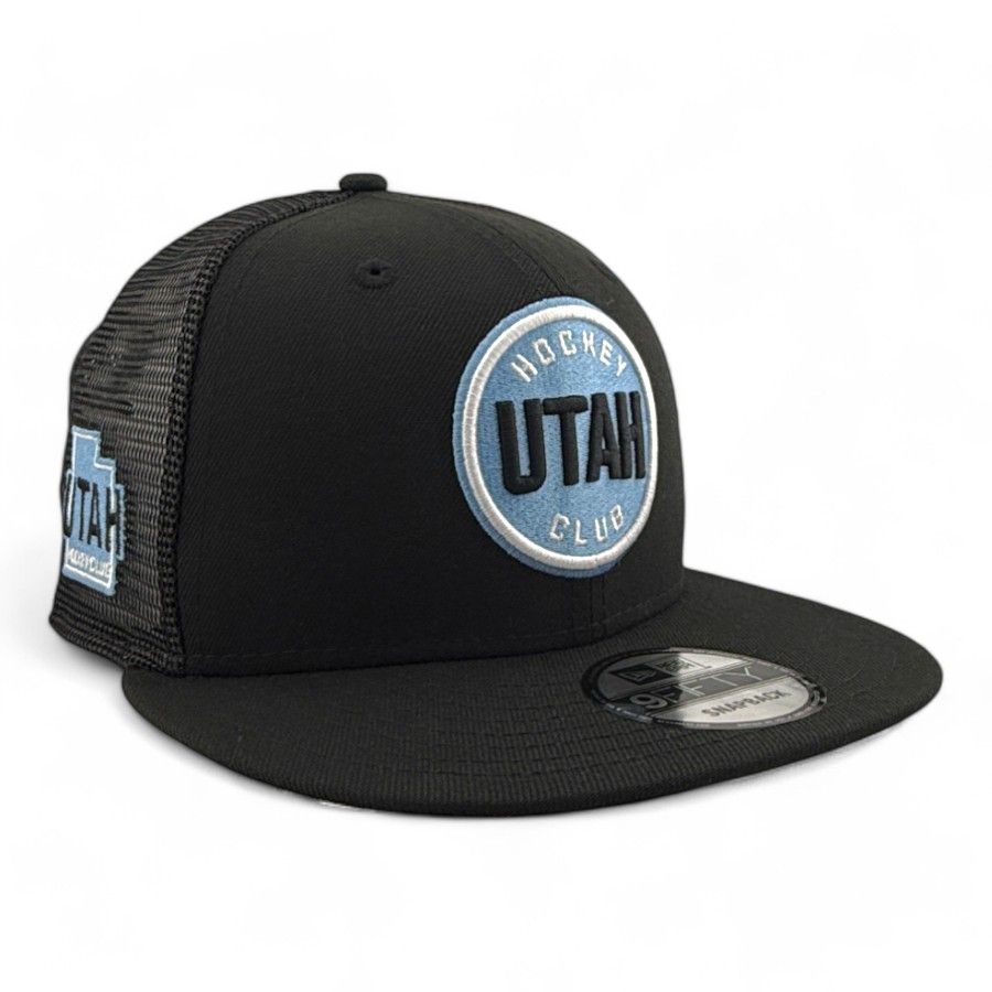 Utah Hockey Club Black Circle Logo State of Utah Patch New Era 9FIFTY ...