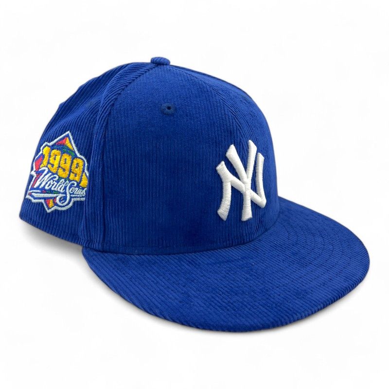 New York Yankees Royal Blue Corduroy 1999 WS Patch Grey UV New Era ...