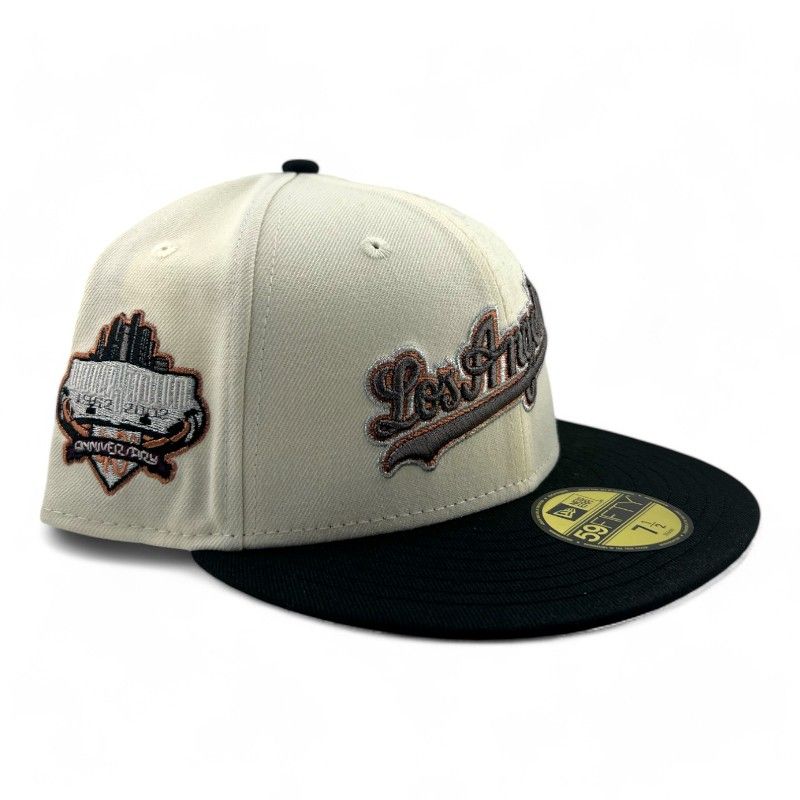 Los Angeles Dodgers Script Chrome and Black 40th Anniversary Patch Gray ...