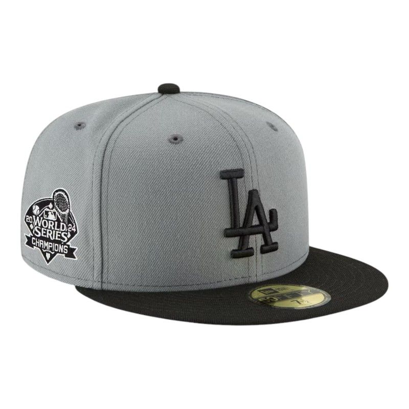 Los Angeles Dodgers Grey and Black 2024 WS Champs Patch Gray UV New Era ...