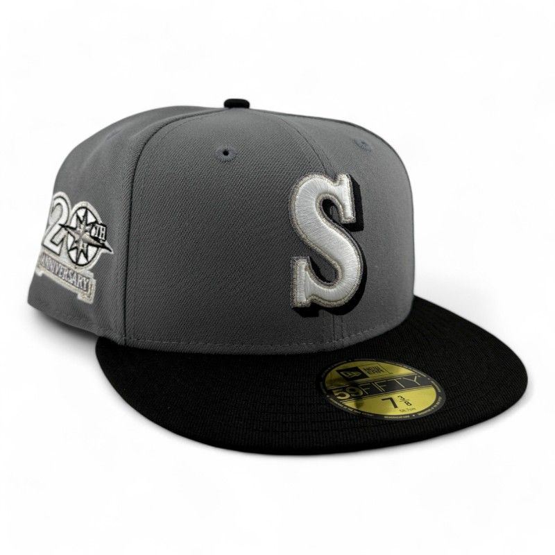 Seattle Mariners Gray and Black 20th Anniversary Patch Gray UV New Era ...