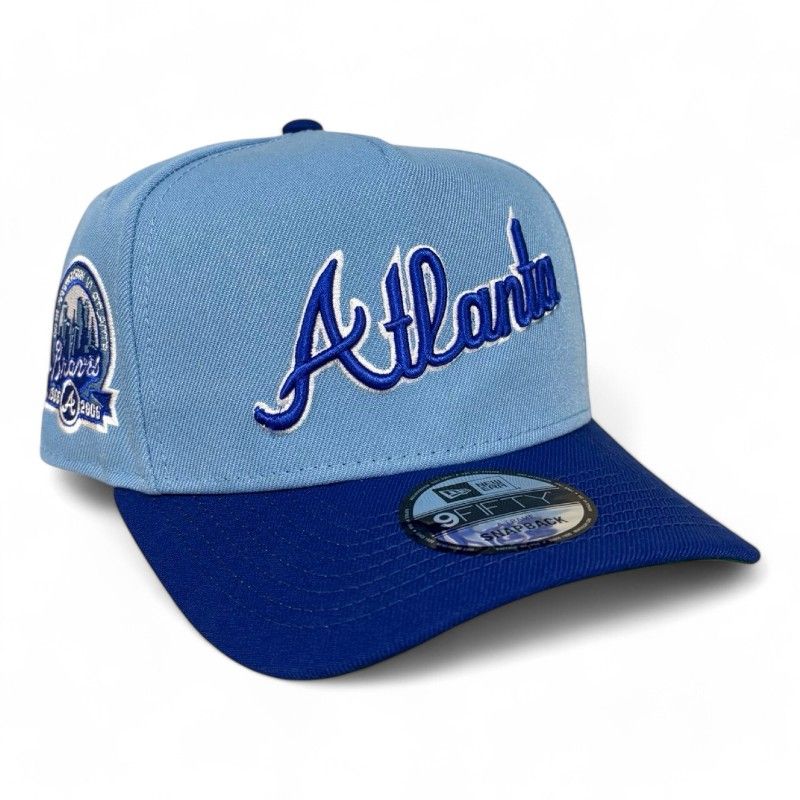 Atlanta Braves Blue and Royal Blue New Era 9FIFTY A-Frame Snapback Hat