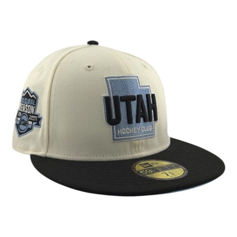Utah Hockey Club Chrome and Black State Logo Inaugural Patch Icy Blue ...