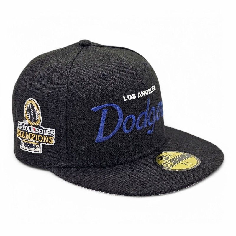 Los Angeles Dodgers Black Leon in the Lab 2024 WS Champions Patch Grey ...