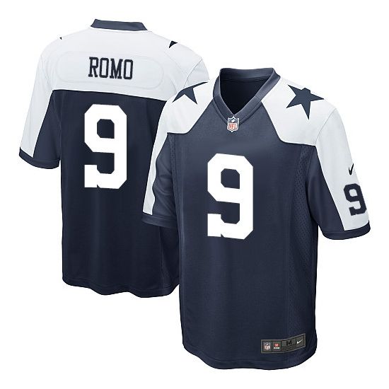 Dallas Cowboys Tony Romo Blue Throwback Jersey