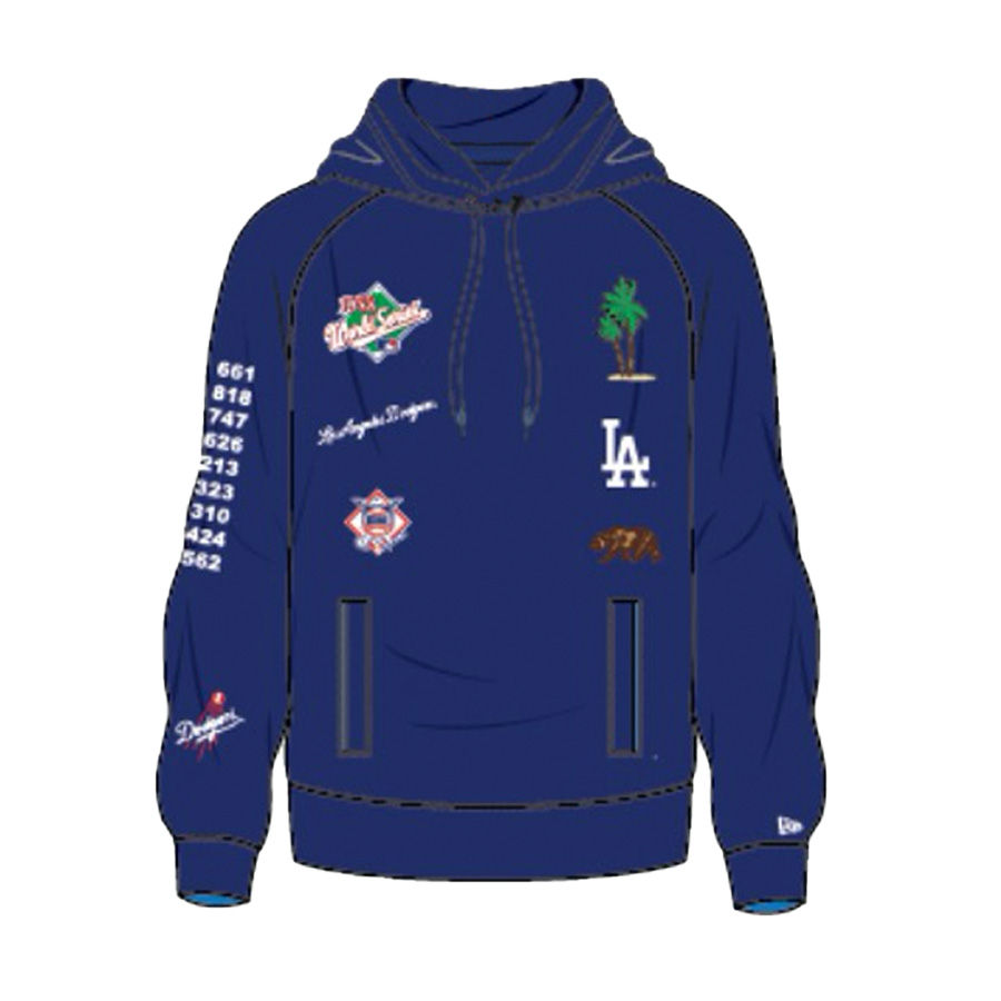 Los Angeles Dodgers Custom New Era Local Icons Royal Blue Hoodie