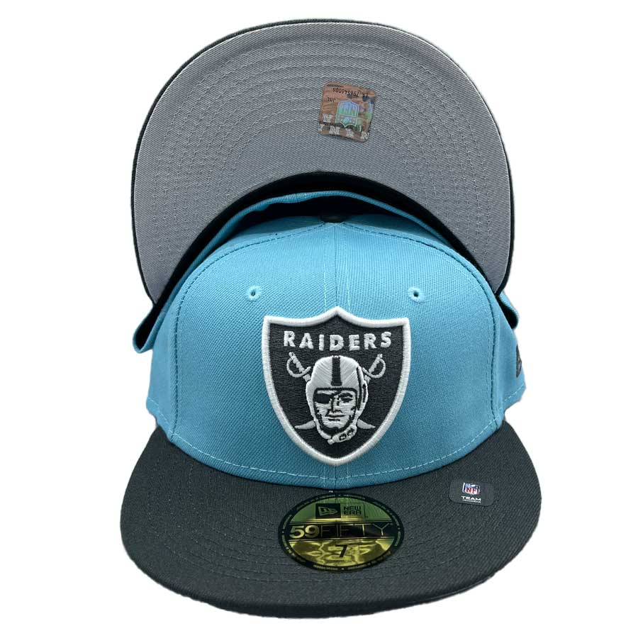 Las Vegas Raiders Two Tone Color Pack Gray UV NFL 59FIFTY Fitted Hat