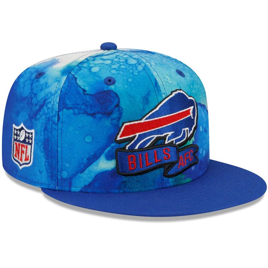 Buffalo Bills New Era Royal 2022 Sideline 9FIFTY Ink Dye Snapback Hat