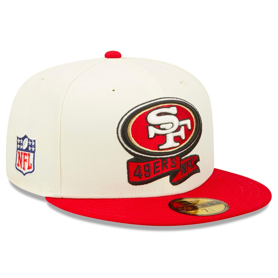San Francisco 49ers New Era Cream Two Tone 2022 Sideline NFL 59FIFTY ...