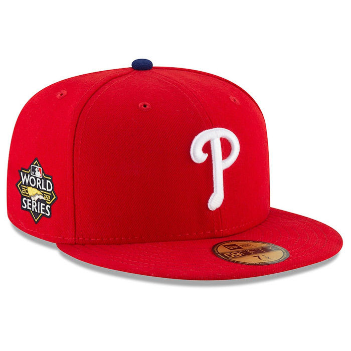 Philadelphia Phillies Red 2022 World Series Side Patch 59FIFTY New Era ...