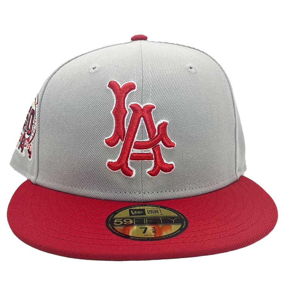 Los Angeles Angels Classic Gray 50th Anniversary Patch Green UV 59FIFTY ...