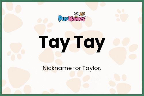 Tay Tay 🐶 - Nombre De Perro - Significado y | PupNames.com™