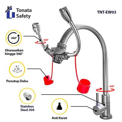 Keran Eye Wash / Eyewash Sink / Faucet Kran Pencuci Mata