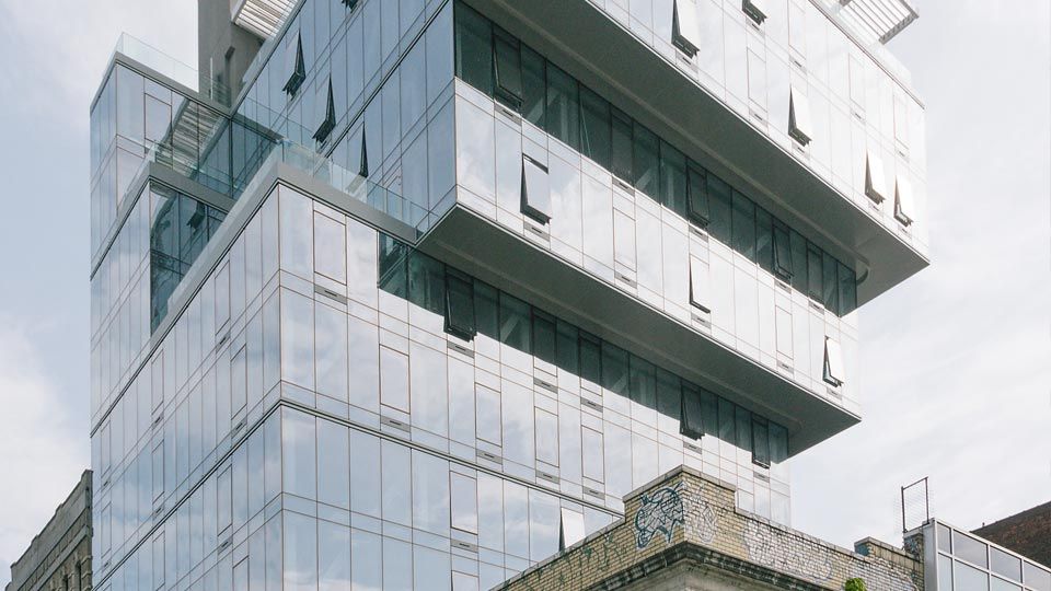 Photos: Composite floors enable cantilevered building design