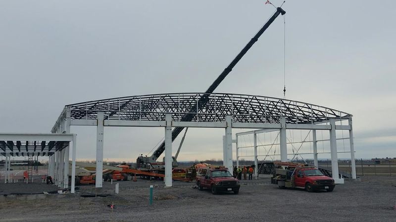 Photos: Bowstring joists open up Buffalo airport hangar