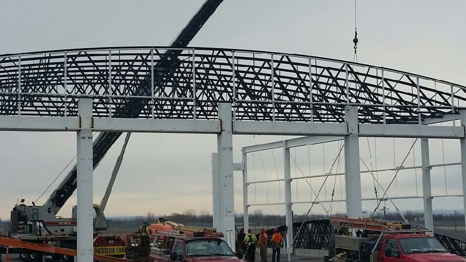 Photos: Bowstring joists open up Buffalo airport hangar