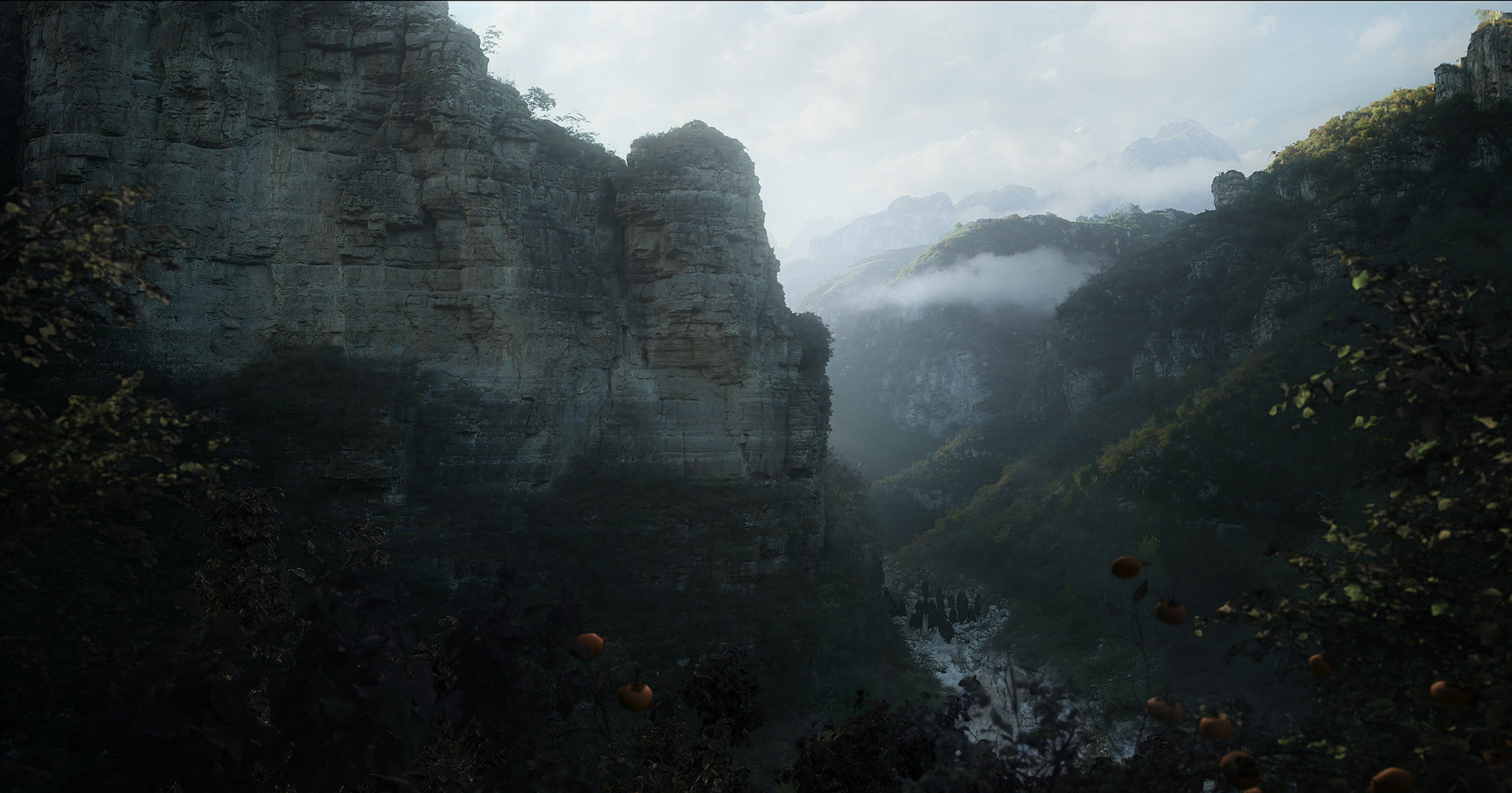 Outcast Under Matte Painting Set Extension By Philippe Langlois | ATMO