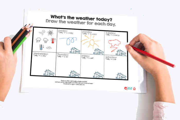 Draw The Weather FREE Printable
