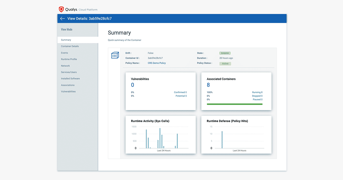 Built In Runtime Security For Containers Qualys Security Blog
