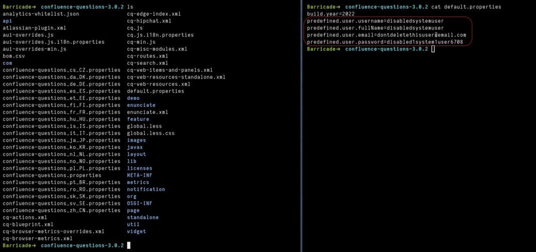 Atlassian Confluence Questions For Confluence App Hardcoded Credentials Vulnerability Cve 2022