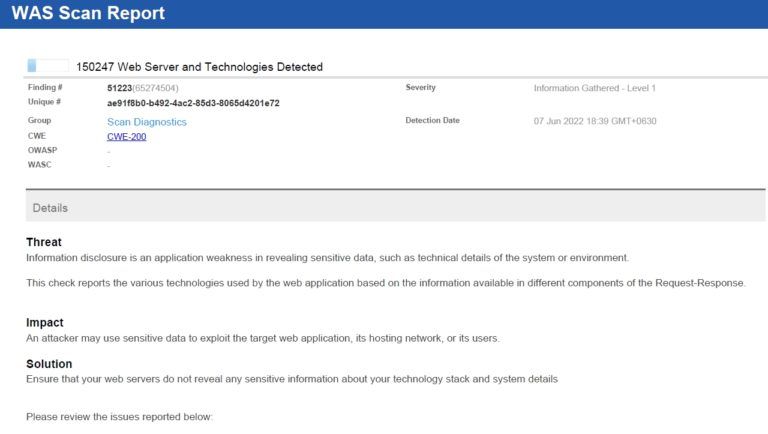 Fingerprinting Web Applications and APIs using Qualys Web Application ...