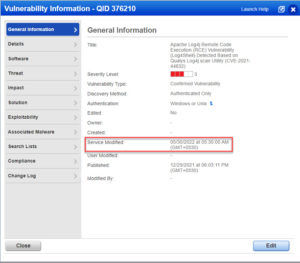 Qualys Knowledgebase – QID Change Log Consolidation | Qualys Notifications