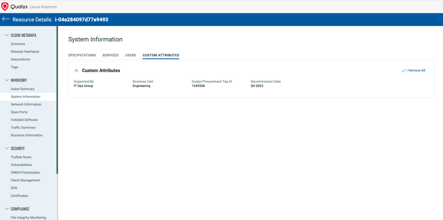 Add Unique Asset Context with Custom Attributes in CSAM | Qualys ...