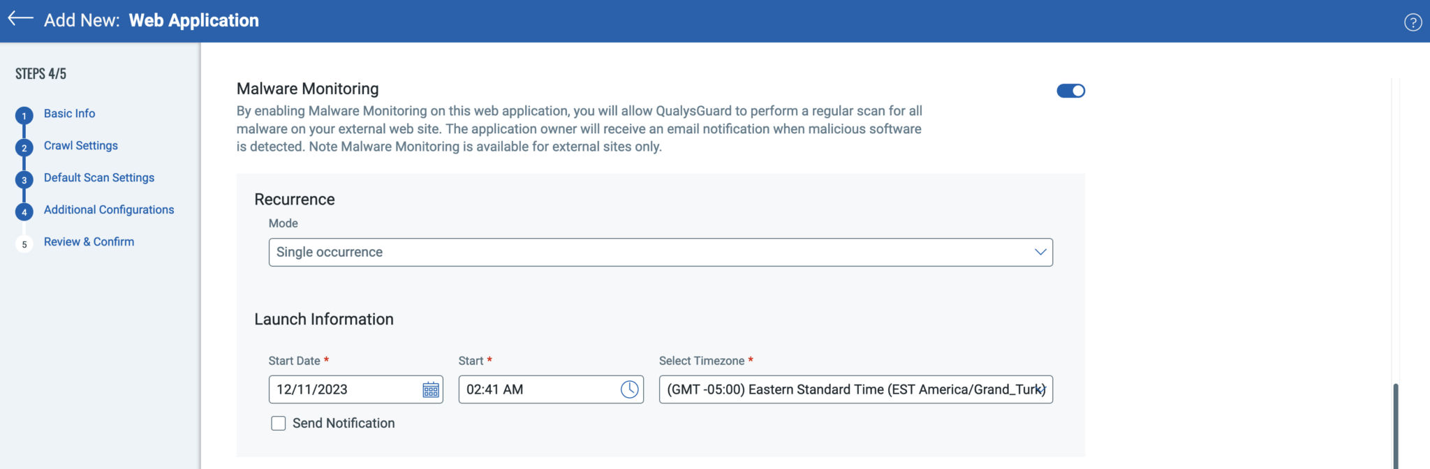 Building an AppSec Program with Qualys WAS - Additional Configurations and Review & Confirm ...