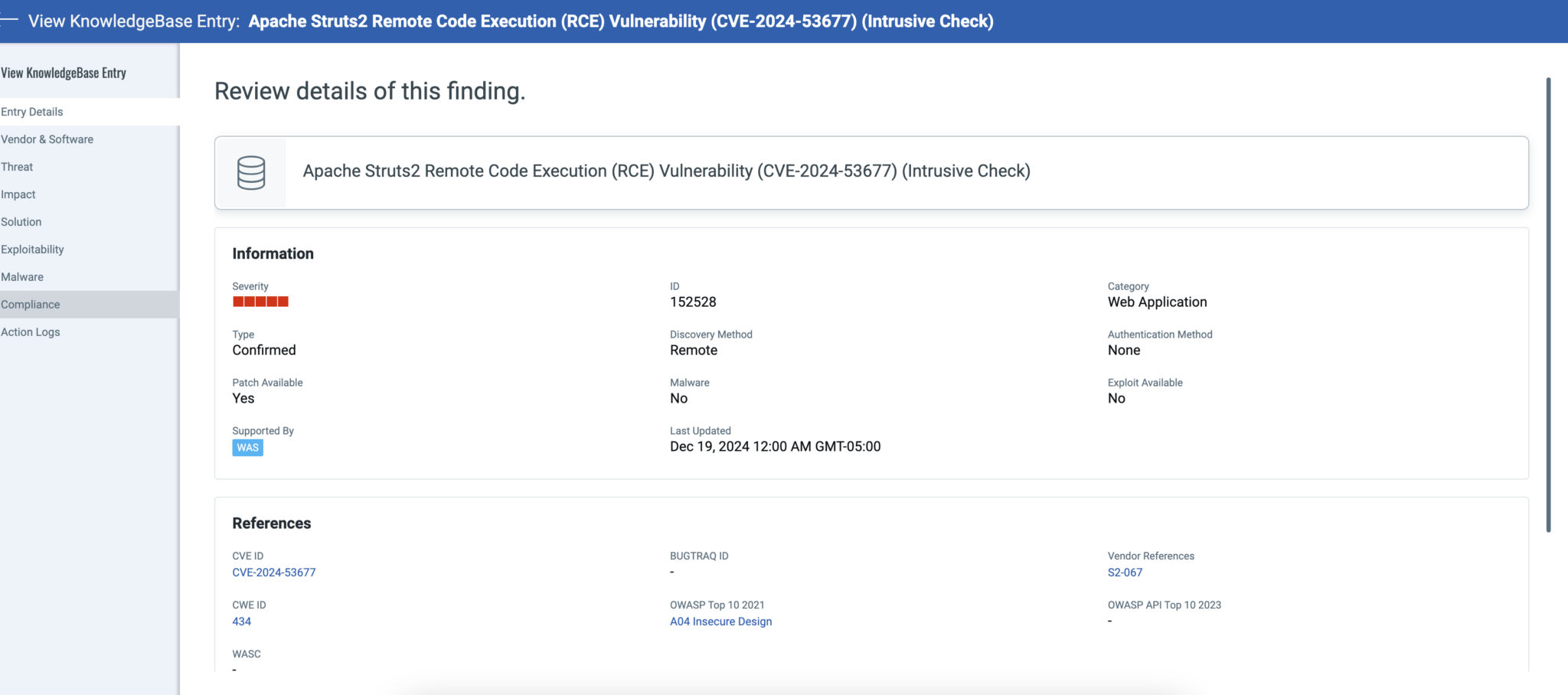 Apache Struts CVE-2024-53677: File Upload Vulnerability, Impact, and Mitigation Strategies | Qualys