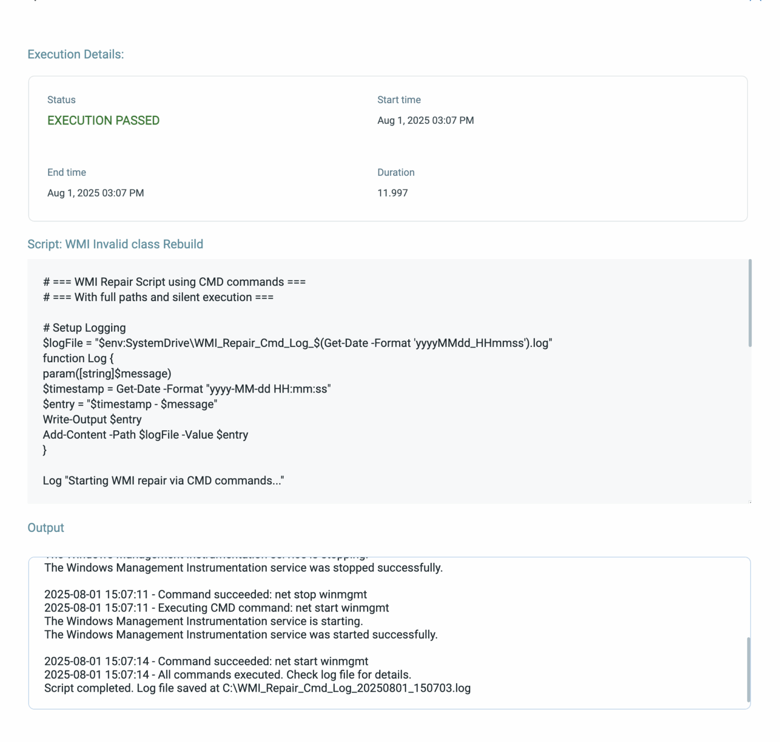 Automated Remediation for WMI Class Corruption | Qualys TruRisk ...